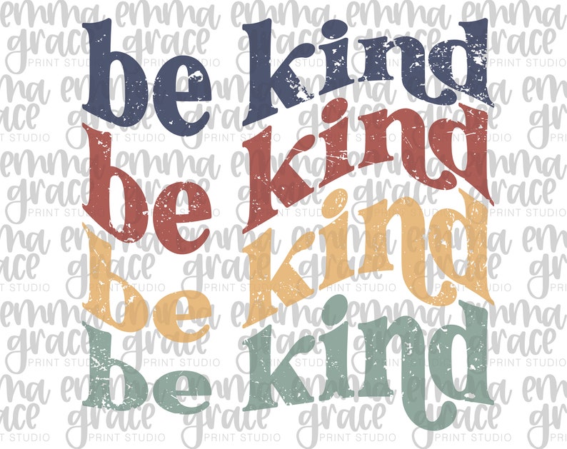 Be Kind Retro PNG Vintage Kindness Design Colorful Kind Mom - Etsy