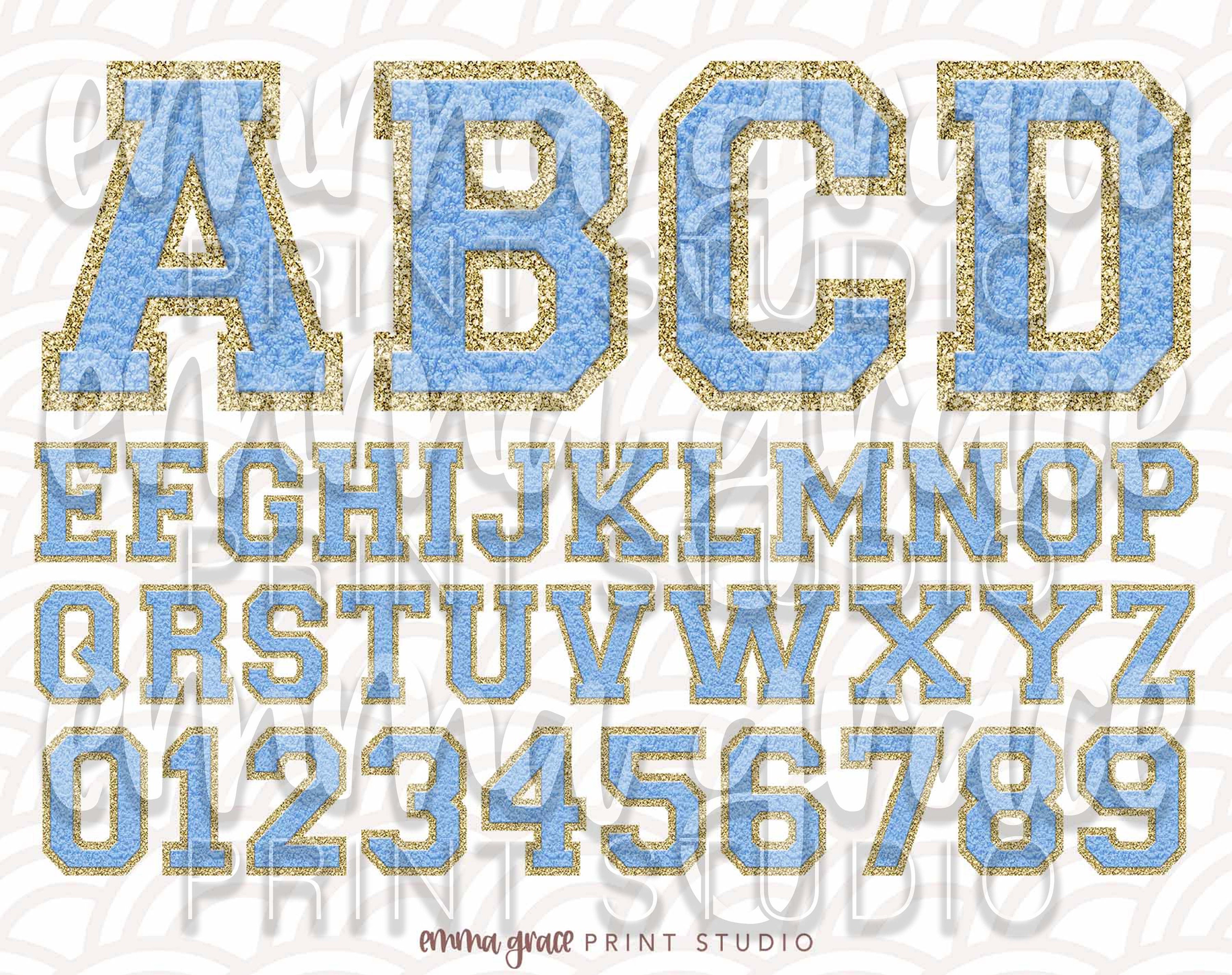 Multicolor Faux Chenille Patch Alpha Pack PNG Files for | Etsy