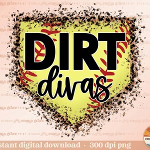 Leopard Dirt Divas Softball Mom PNG, Mom Life, Vintage Retro, Digital ...