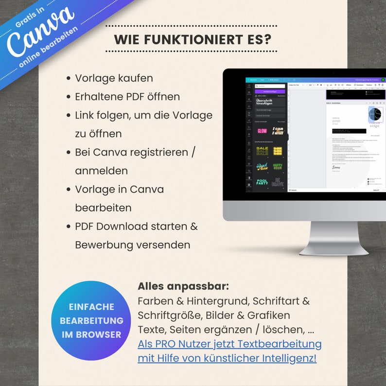 Canva Student Resume, Internship, Application Template, German, Modern ...