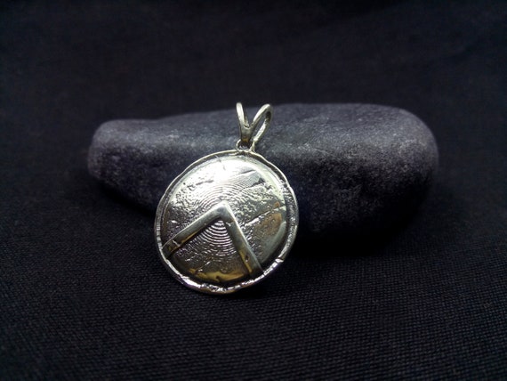 Sterling Silver 925 Ancient Greek Warrior Spartan Shield Lamda - Etsy