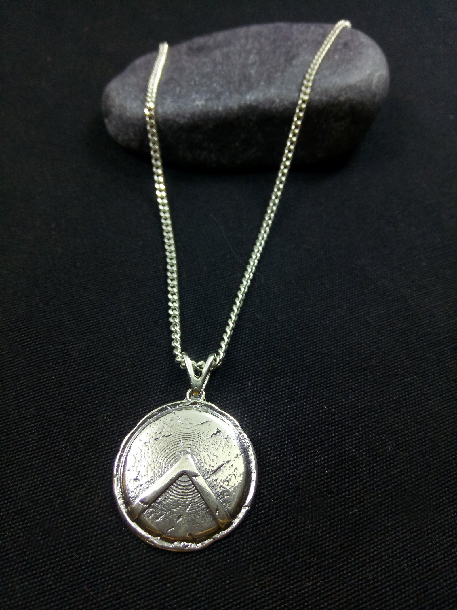 Sterling Silver 925 Ancient Greek Warrior Spartan Shield Lamda - Etsy