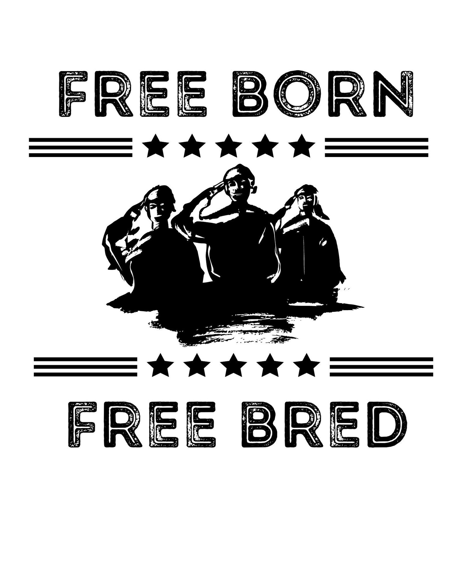 Free Born Free Bred SVG Military SVG 4th of July IKONART - Etsy