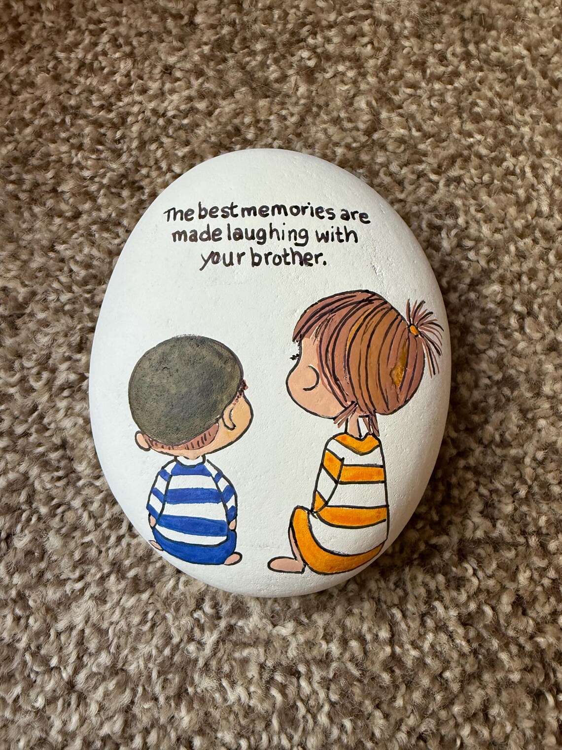 Brother Painted Rock SEALED Laughing - Etsy