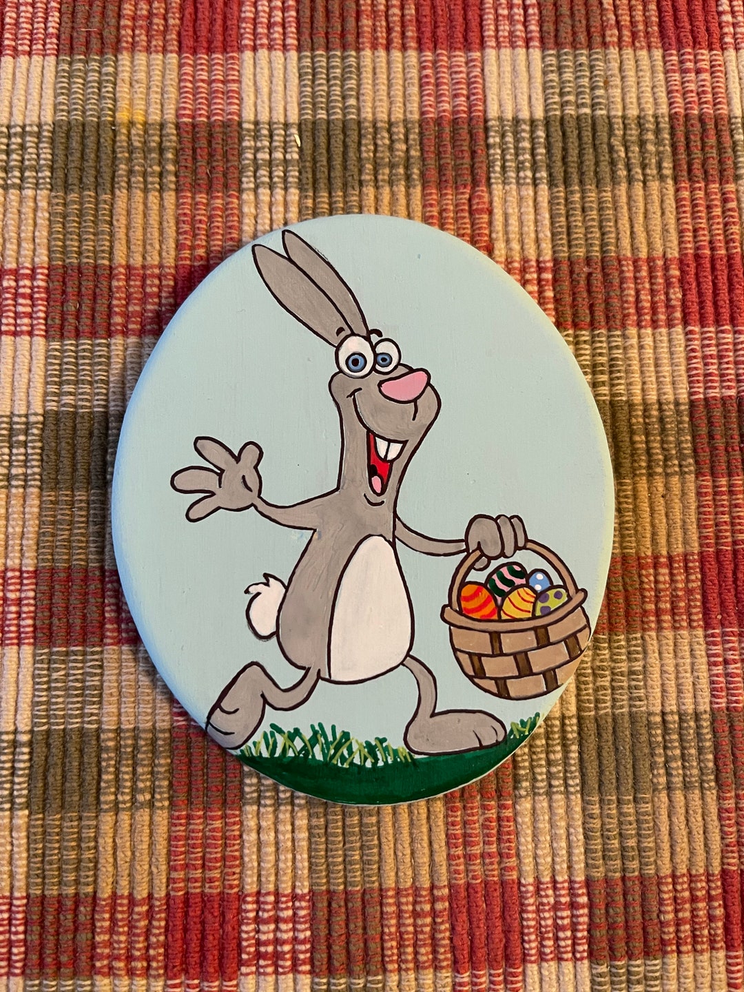 Fun Easter Rabbit Painted Rock SEALED Painted Rocks - Etsy