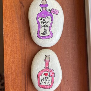 Love Potion and Magic Potion Painted Rocks - Set of 2 ! SEALED - Etsy