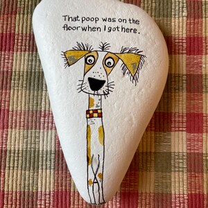 From the Dog Painted Rock SEALED Poop on the Floor - Etsy