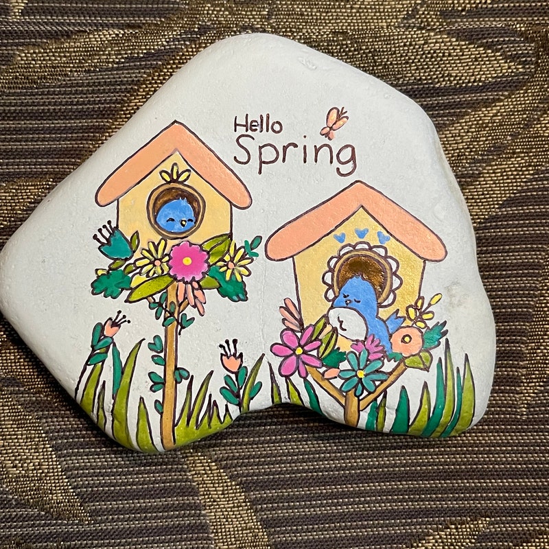 Painted Rocks Birds - Etsy