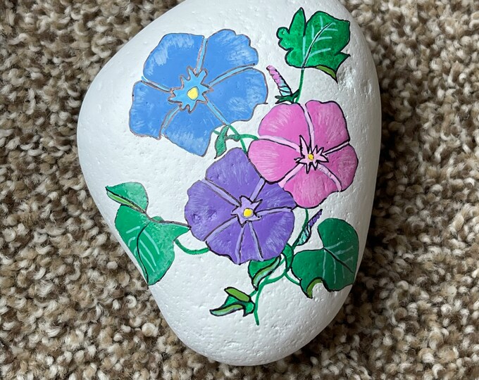 Hello Spring Painted Rock With Wildflowers SEALED - Etsy