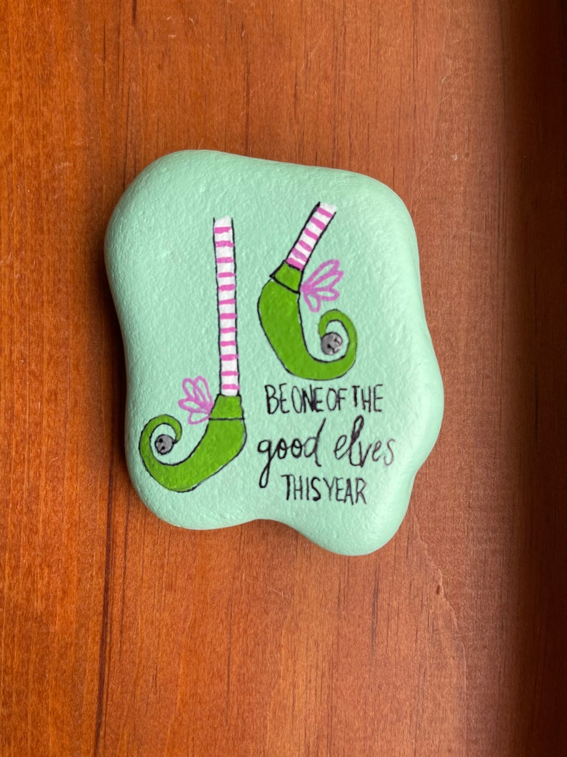 Good Elves This Year Painted Rock SEALED - Etsy