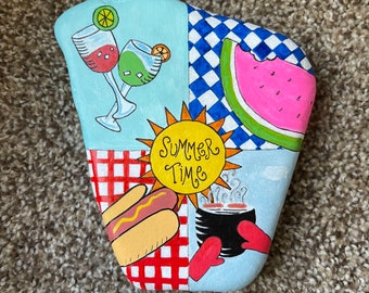 Hot Dog Painted Rock - Etsy