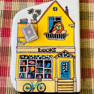 Whimsical Storefront Bookstore Painted Rock SEALED 3D Book - Etsy
