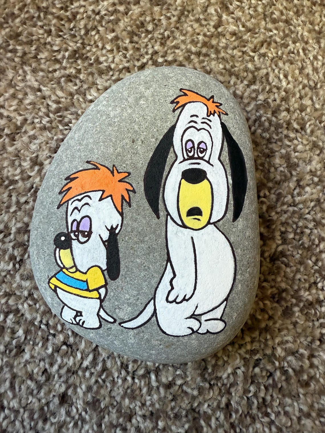 Droopy and Dribble Dogs Painted Rock SEALED - Etsy