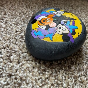 Mickey and Minnie Mouse Painted Rock - SEALED Halloween Painted Rocks ...