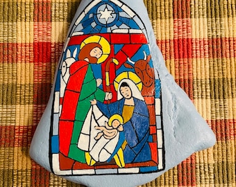 Manger Nativity Scene With Silhouettes and Lots of Shading Jesus and ...