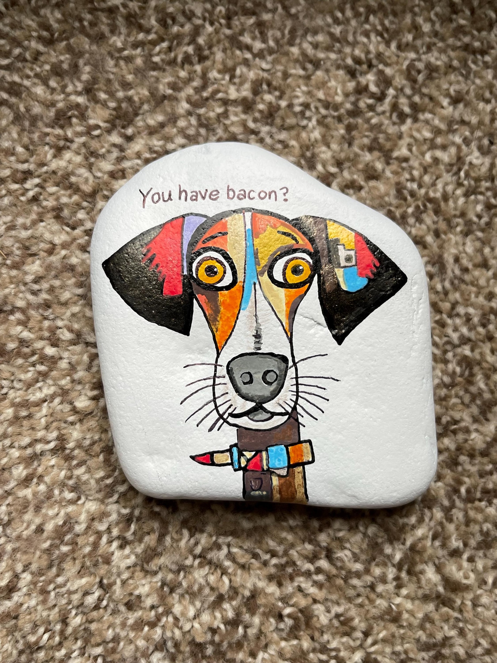 From the Dog Painted Rock SEALED You Have Bacon - Etsy