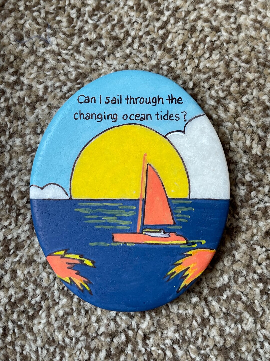 Landslide Painted Rock - Fleetwood Mac Song SEALED - Etsy