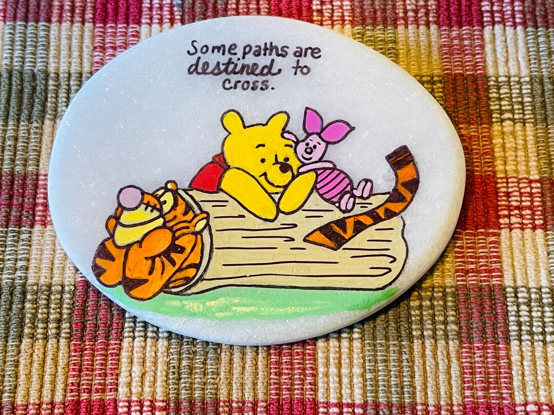 Pooh, Piglet and Tigger Painted Rock Some Paths Are Destined - Etsy