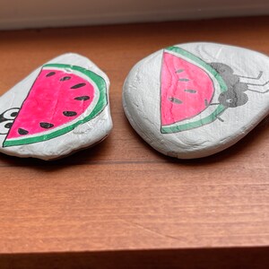 Mini Watermelon and Ants Painted Rock SEALED Set of 2 - Etsy