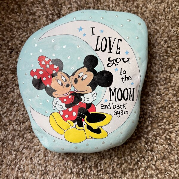 Mouse Rock Painted - Etsy