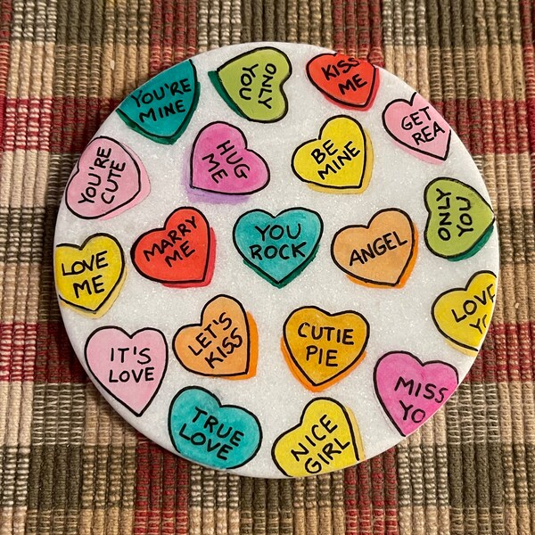 Painted Heart Rock - Etsy