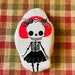 Skeleton Girl Painted Rock Bright and Spooky SEALED Halloween Painted ...