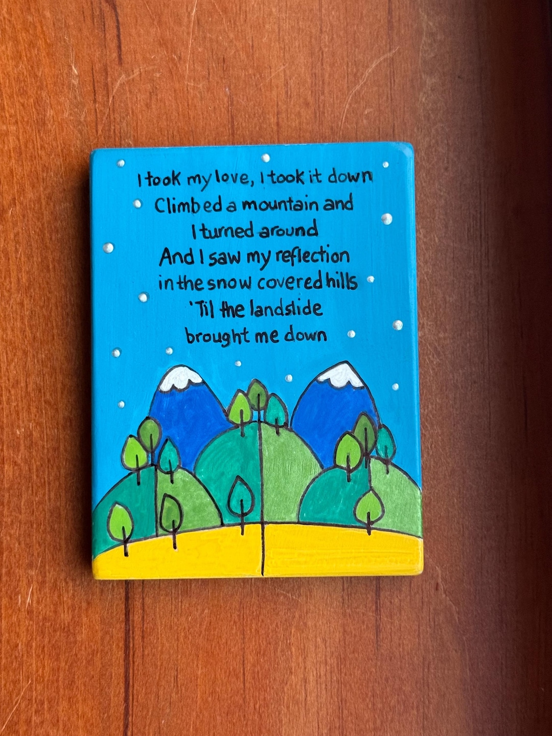Landslide Painted Rock - Fleetwood Mac Song SEALED - Etsy