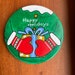 Elf Painted Rock - Happy Holidays SEALED Santorini Round Rock - Etsy