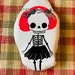 Skeleton Girl Painted Rock Bright and Spooky SEALED Halloween Painted ...