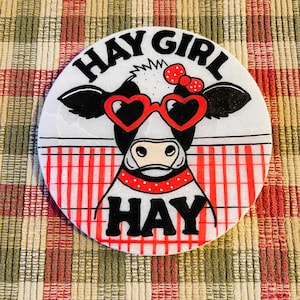 Funny Cow Painted Rock SEALED Hay Girl - Etsy