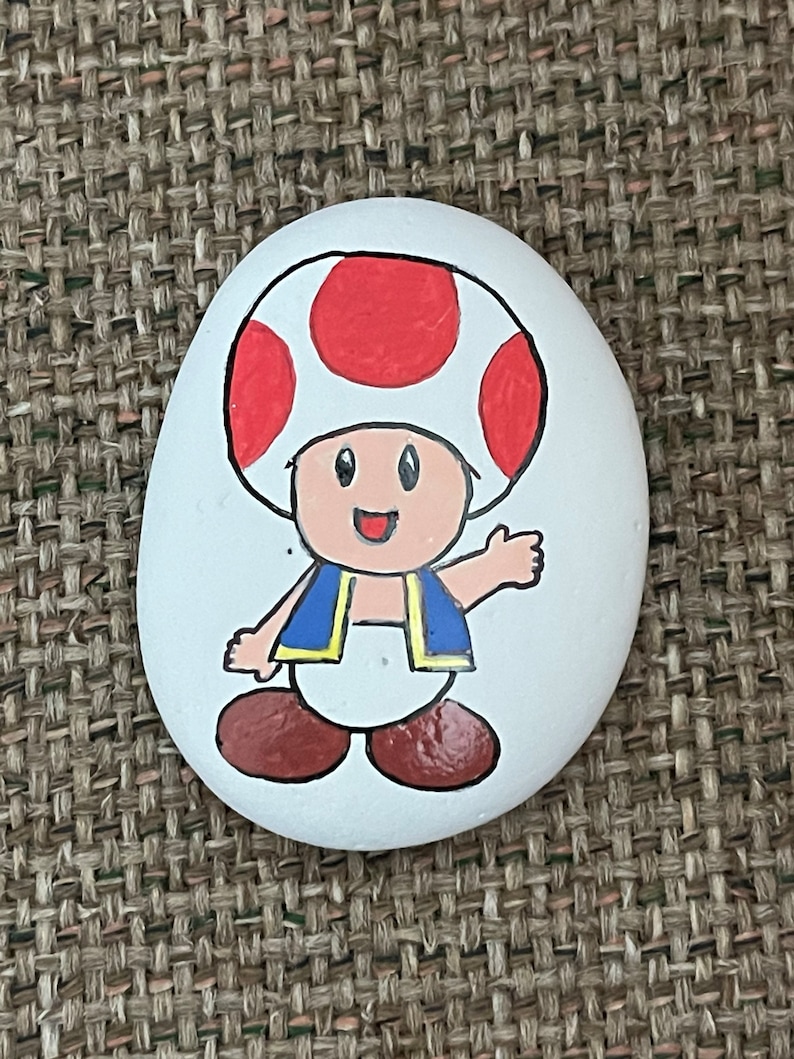 Super Mario Bros. Characters Painted Rocks Set of 3 SEALED - Etsy