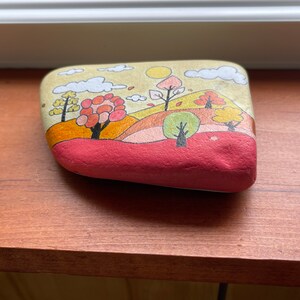 Fall Mountains and Trees Painted Rock SEALED - Etsy