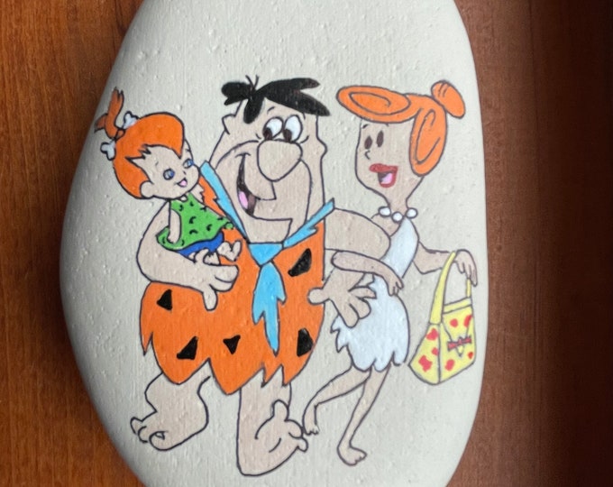 Flintstones Painted Rock SEALED - Etsy
