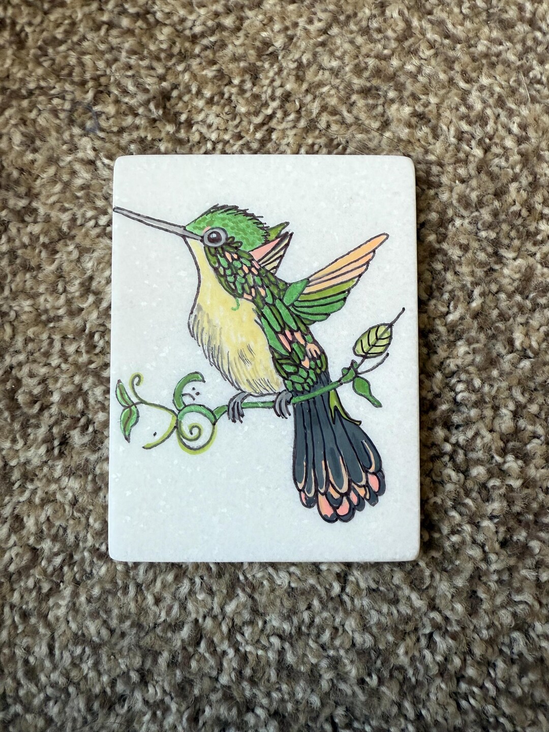 Hummingbird Painted Rock SEALED Painted Rocks - Etsy