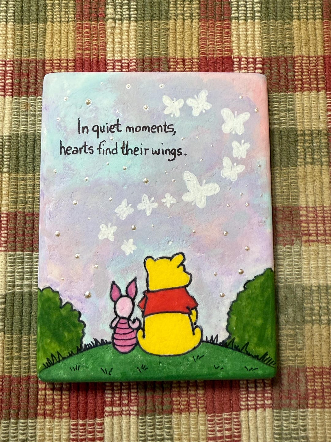 Pooh and Piglet Painted Rock - Hearts Find Their Wings SEALED - Etsy