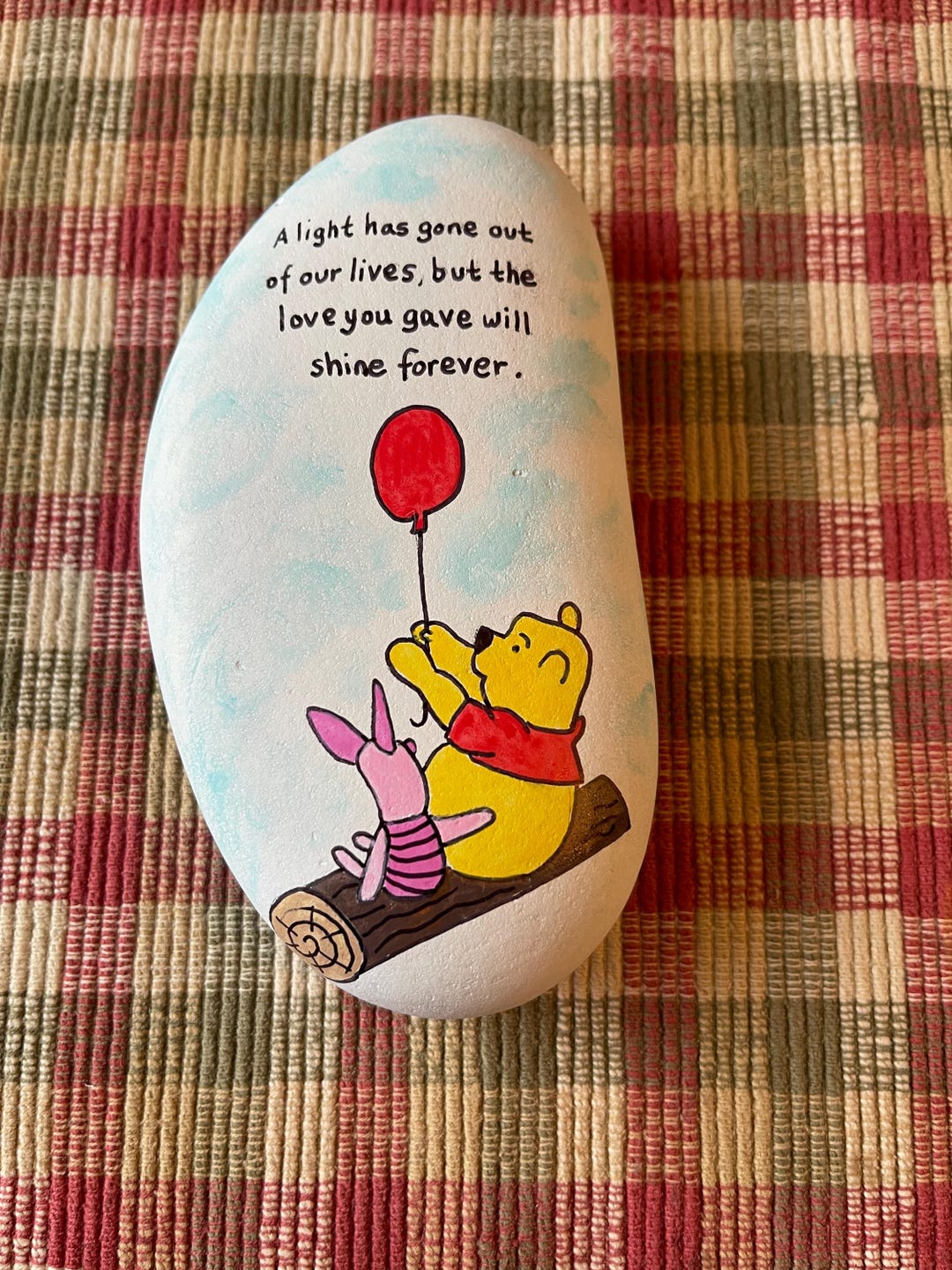 Pooh and Piglet Painted Rock SEALED a Light Has Gone Out - Etsy