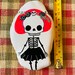 Skeleton Girl Painted Rock Bright and Spooky SEALED Halloween Painted ...