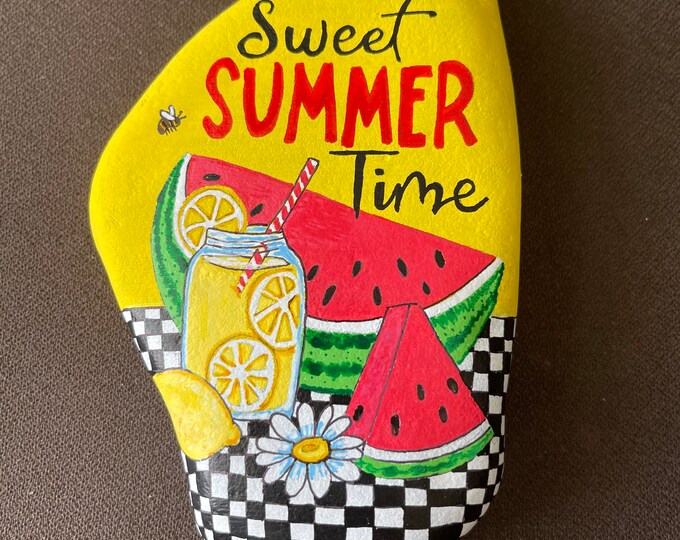 Sweet Summer Time Painted Rock SEALED Painted Rocks - Etsy