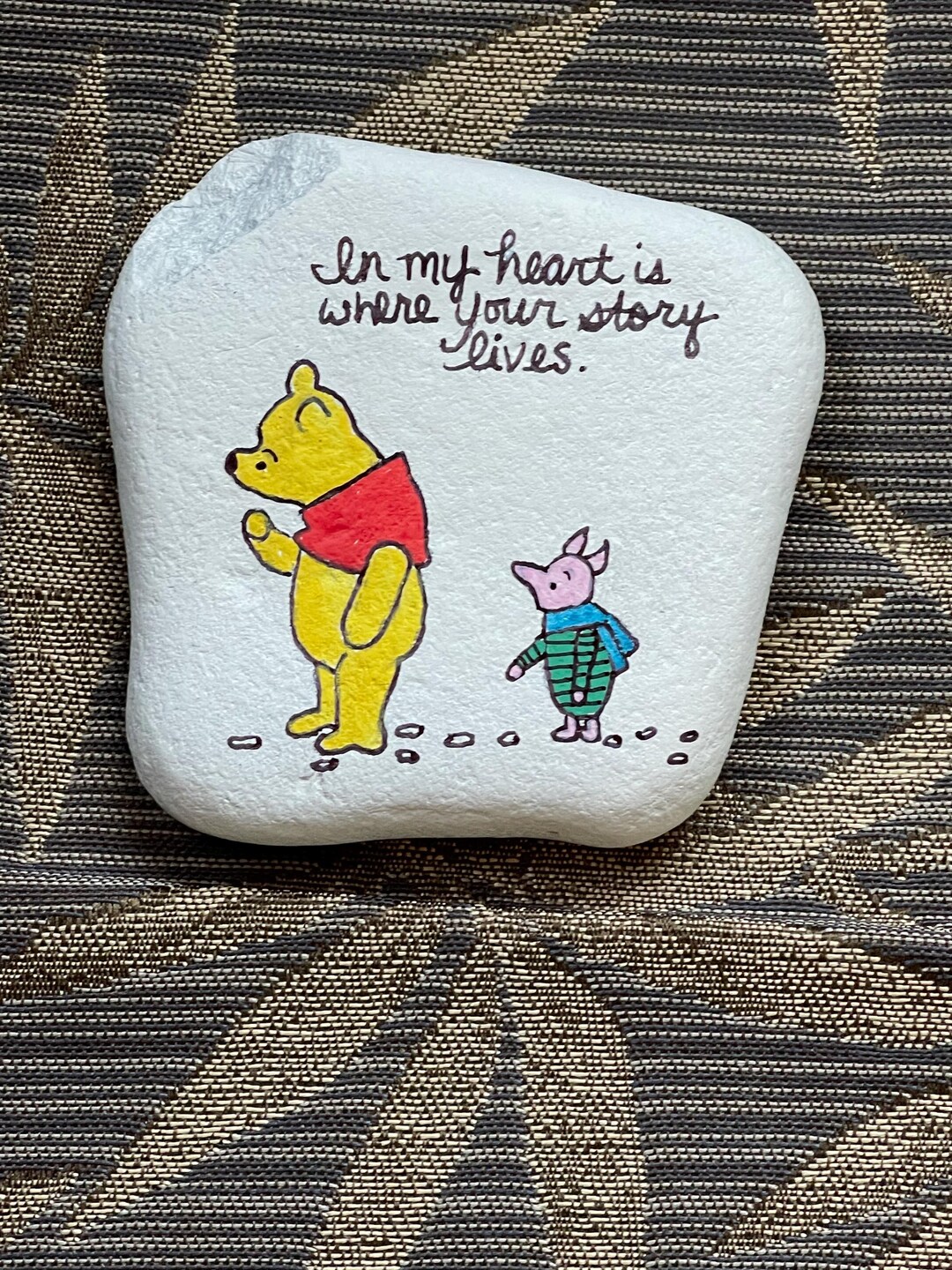 Pooh and Piglet Painted Rock SEALED in My Heart - Etsy
