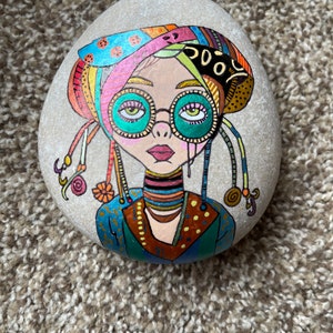 Hippie Chic Painted Rock SEALED Painted Rocks - Etsy