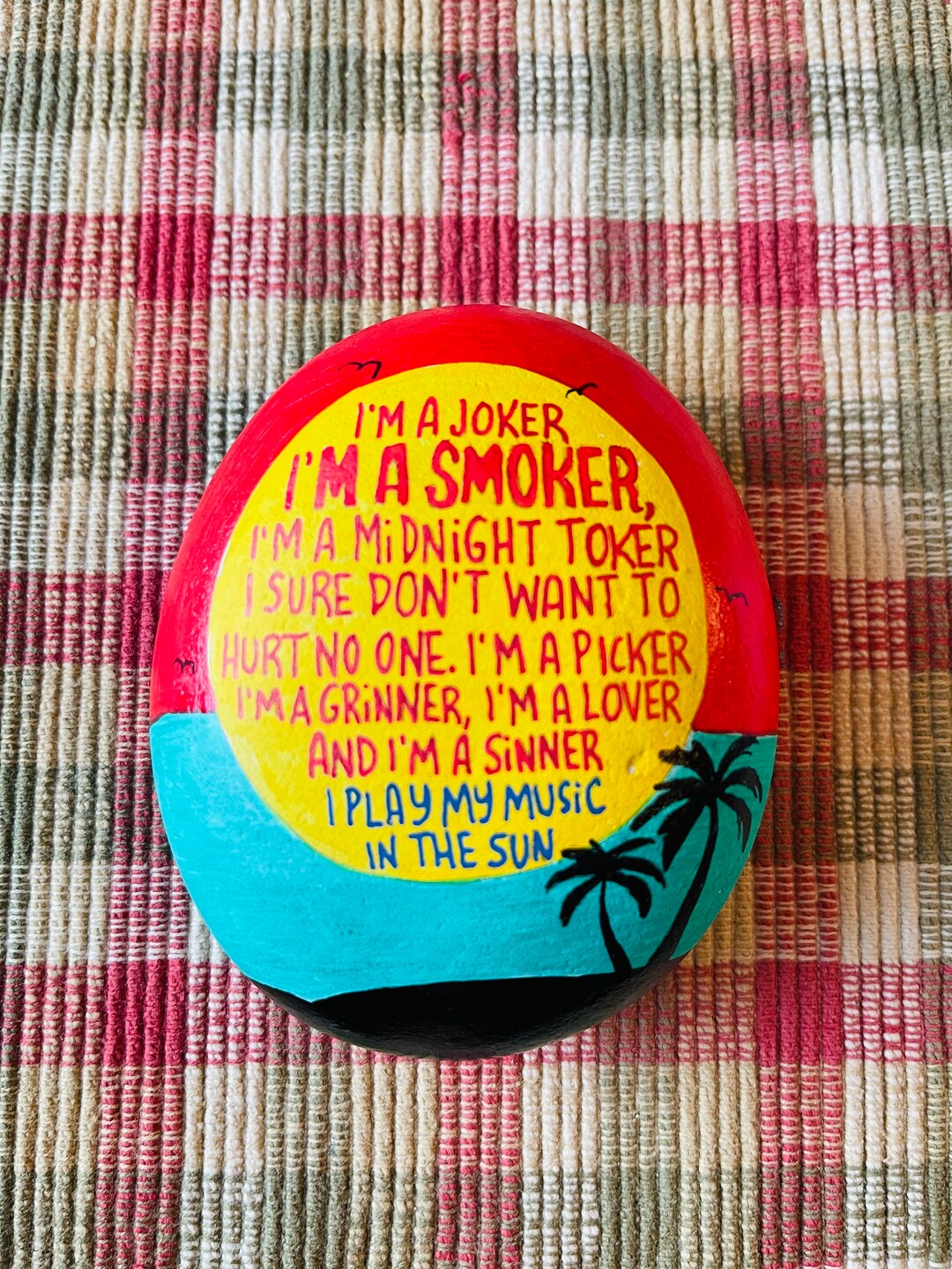 The Joker Painted Rock SEALED - Etsy