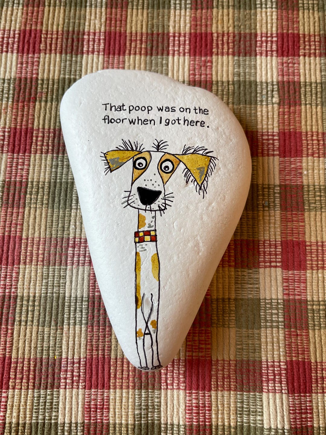 From the Dog Painted Rock SEALED Poop on the Floor - Etsy