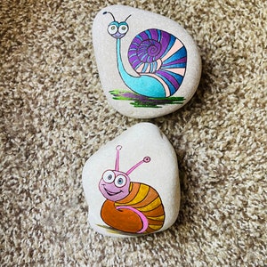 Funny Metallic Snails Painted Rocks SEALED (set of 2!) - Etsy