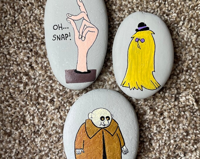 Addams Family Trio Painted Rocks - Set of 3 ! SEALED - Etsy