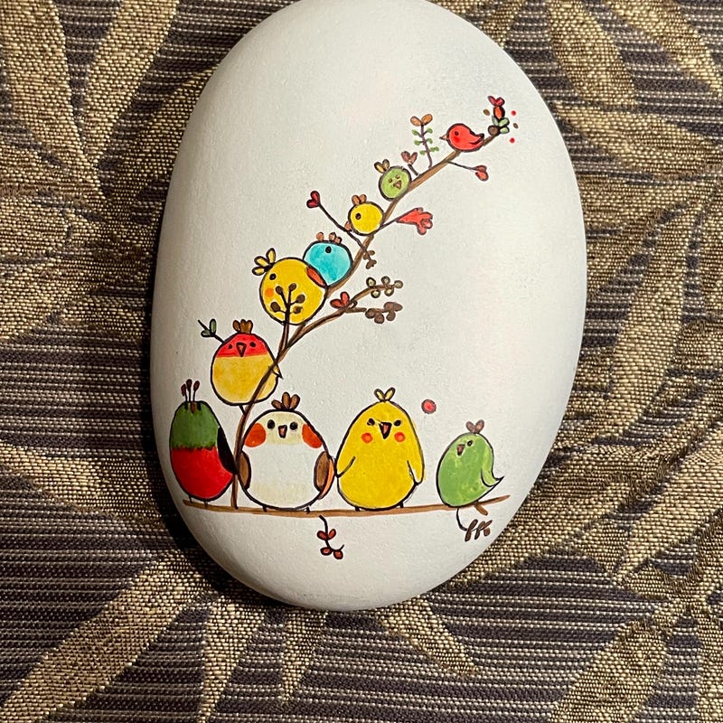 Painted Rocks Birds - Etsy