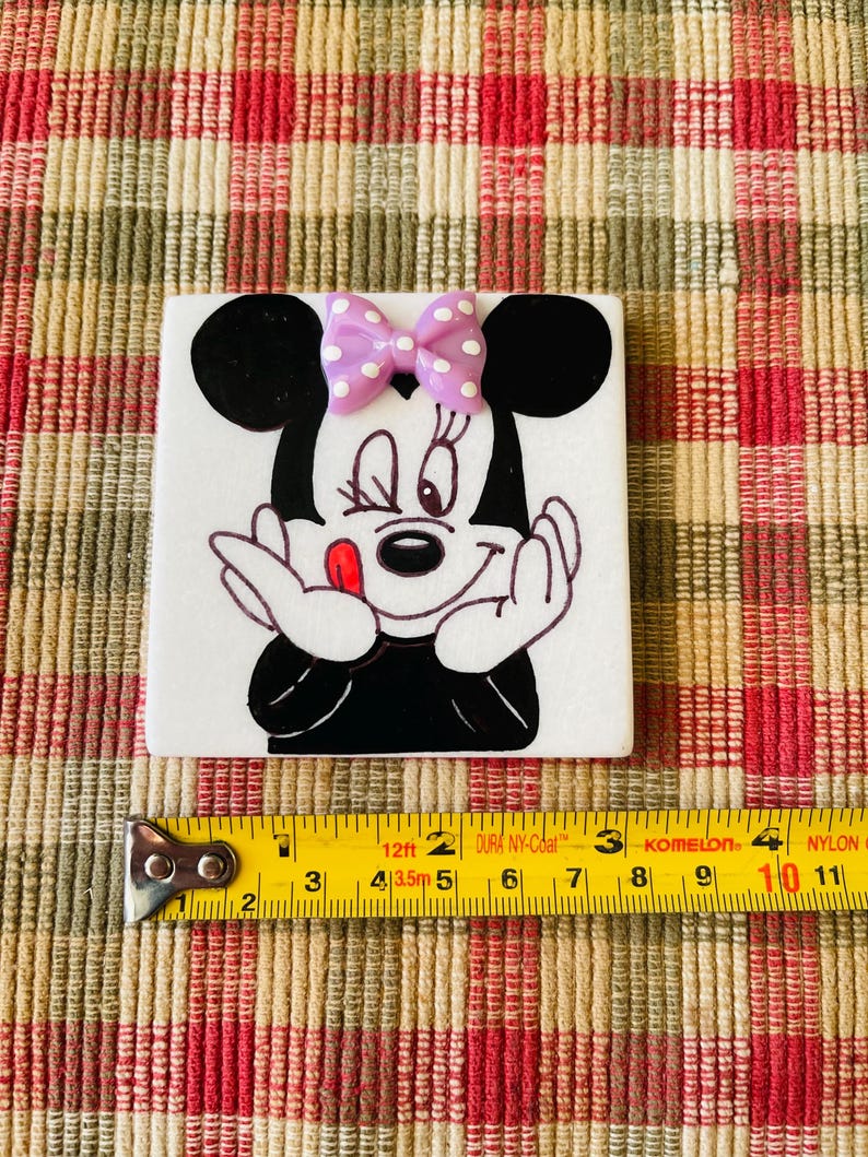 Minnie Mouse Painted Rock SEALED 3D Bow - Etsy