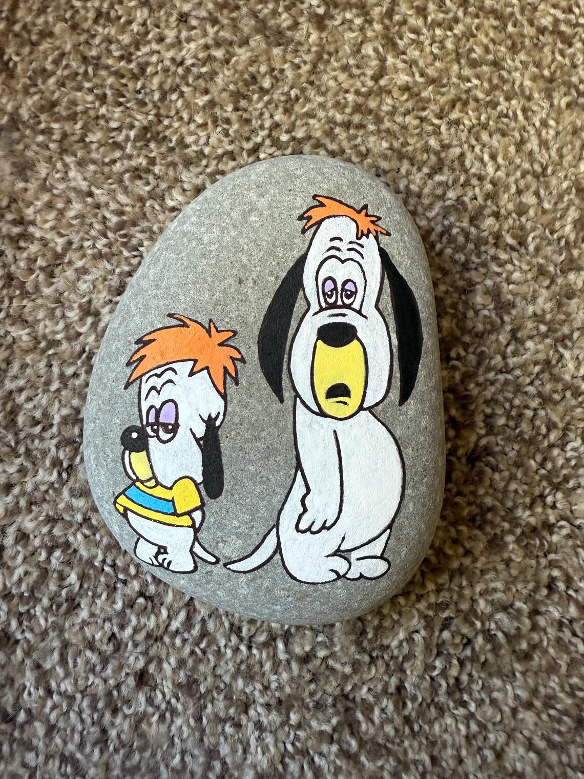 Droopy and Dribble Dogs Painted Rock SEALED - Etsy