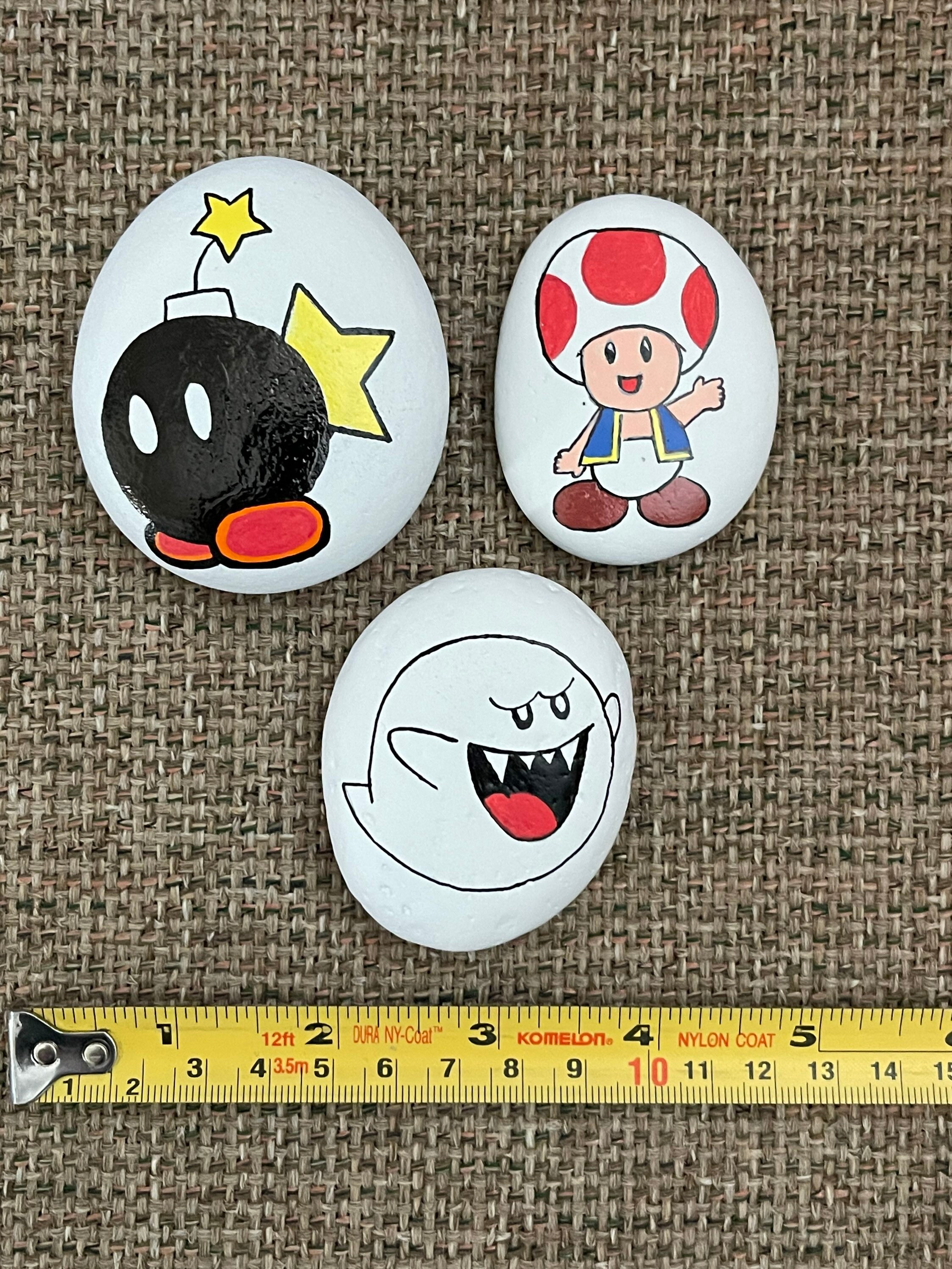 Super Mario Bros. Characters Painted Rocks Set of 3 SEALED - Etsy