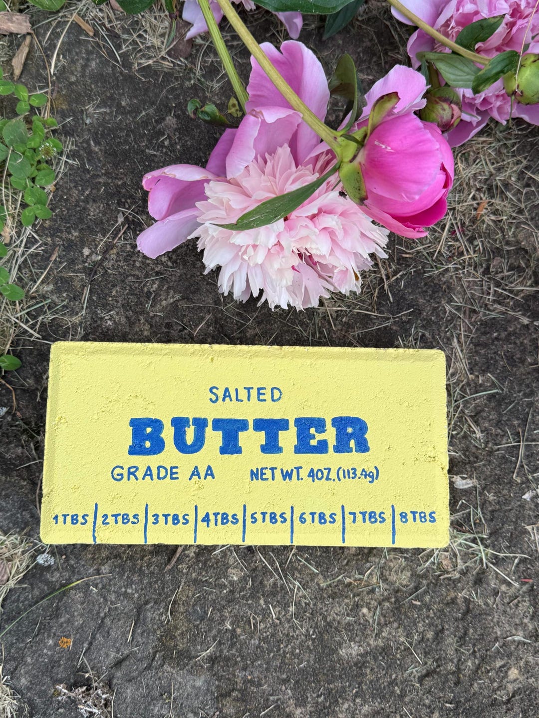 Garden Butter Brick Paver Hand Painted SEALED - Etsy