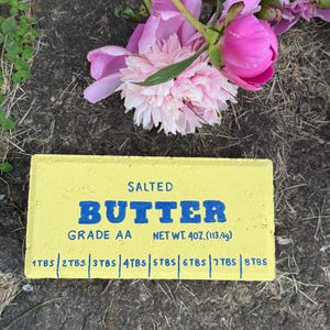 Garden Butter Brick Paver Hand Painted SEALED - Etsy